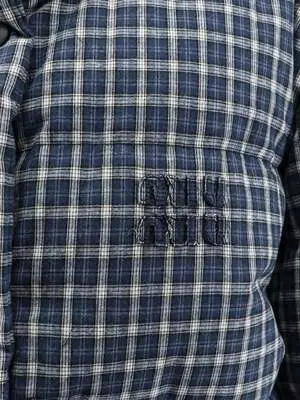 Miu Miu Reversible Madras Flannel Down Jacket
