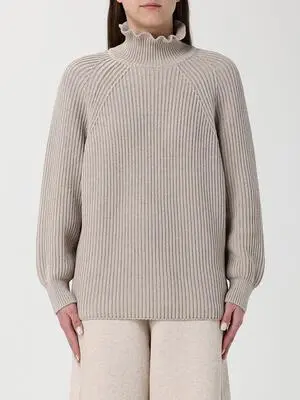 Max Mara Cotton Turtleneck Sweater - Gray
