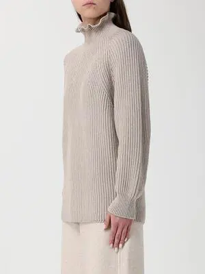 Max Mara Cotton Turtleneck Sweater - Gray