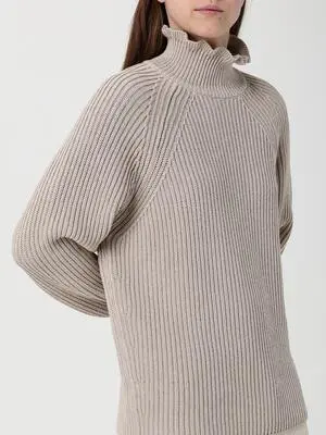 Max Mara Cotton Turtleneck Sweater - Gray