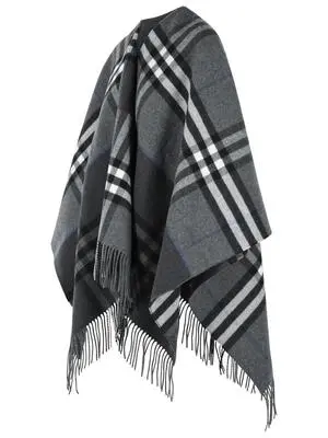 Burberry Check' Grey Cashmere Cape