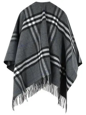 Burberry Check' Grey Cashmere Cape