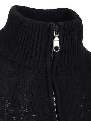 Etro Cashmere Quarter Zip Turtleneck Sweater - Blue