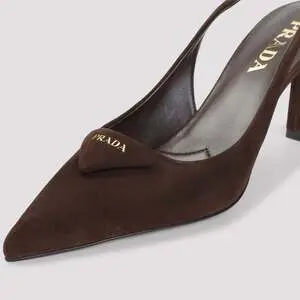 Prada Suede Leather Pumps - Brown