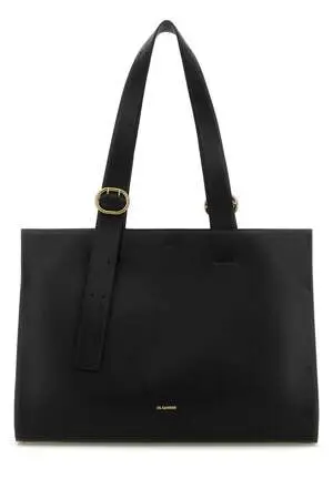 JIL SANDER Leather Shopping Bag - Black