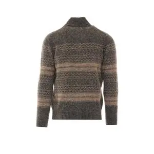 Brunello Cucinelli Nordic Jacquard Cardigan - Brown