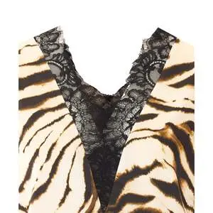 GANNI Printed Satin Top
