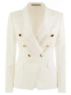 Tagliatore Alicya Double-breasted Jersey Blazer