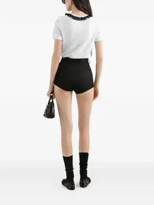 Dolce & Gabbana Ruffled Lace-trim T-shirt