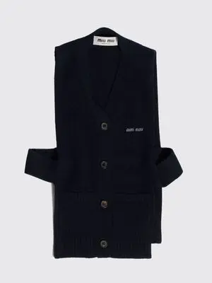 Miu Miu Cashmere Cardigan Vest - Blue