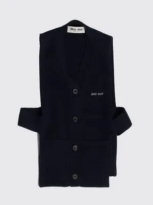 Miu Miu Cashmere Cardigan Vest - Blue