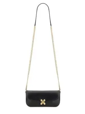 Alexander McQueen Skull Flower Bag Small - Black