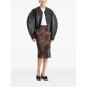 ROTATE BY BIRGER CHRISTENSEN Leather Jacket - Black