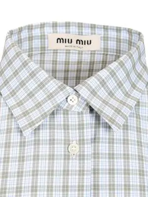 Miu Miu Checked Poplin Shirt