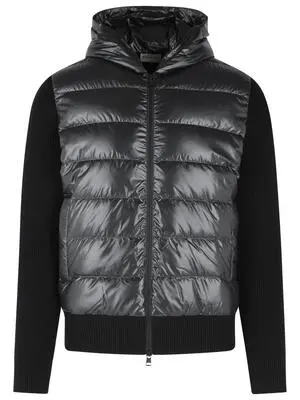 Moncler Tricot' Virgin Wool Cardigan - Black