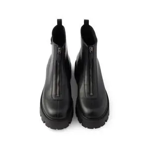 Prada Leather Lug Sole Booties