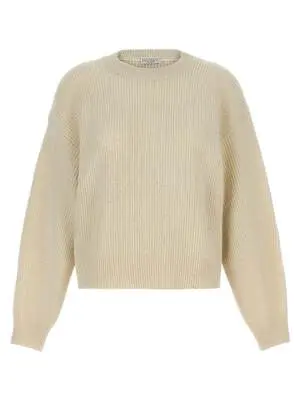 Brunello Cucinelli Brunello Cucinelli Cashmere Blend Sequin Appliqué Sweater White