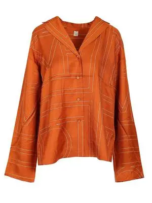 TOTEME Monogram Pajama Top - Orange