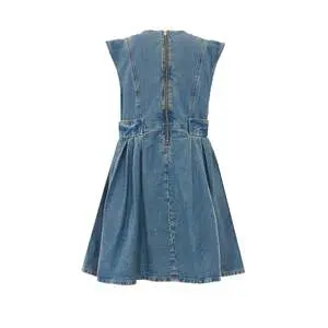 GANNI Flower Denim Dress