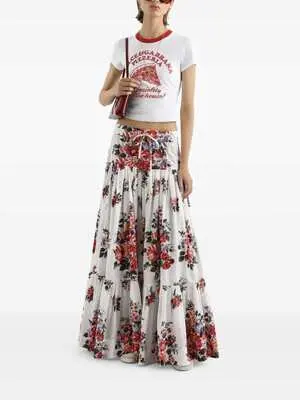 Dolce & Gabbana Floral Drawstring Skirt
