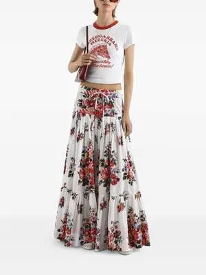 Dolce & Gabbana Floral Drawstring Skirt - Multicolor