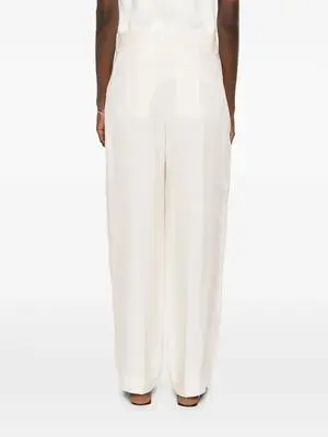 TOTEME Double-pleat Straight Trousers - Cream