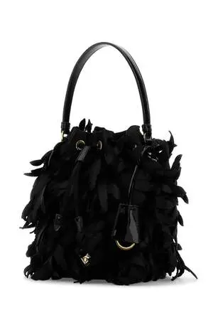 Prada Embellished Satin Mini Bucket Bag