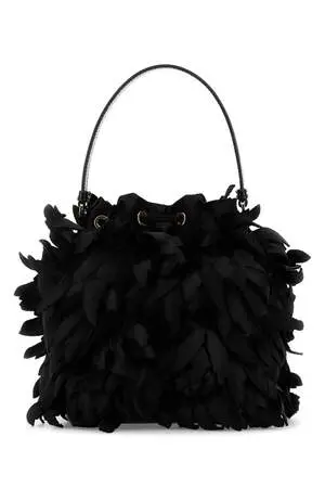 Prada Embellished Satin Mini Bucket Bag
