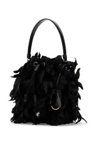 Prada Embellished Satin Mini Bucket Bag