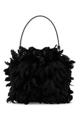 Prada Embellished Satin Mini Bucket Bag