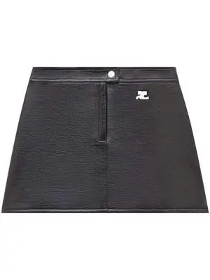 COURREGES Flared Mini Skirt - Black
