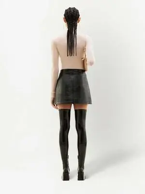 COURREGES Flared Mini Skirt - Black