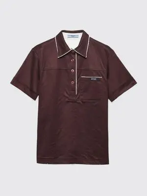 Prada Filo Di Scozia Cotton Polo Shirt - Red