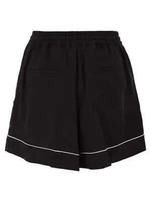 Sportmax Spxcrespo Viscose Drawstring Shorts With Contrast Detailing