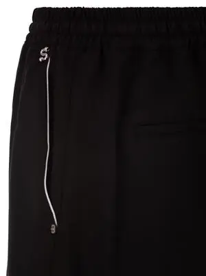 Sportmax Spxcrespo Viscose Drawstring Shorts With Contrast Detailing