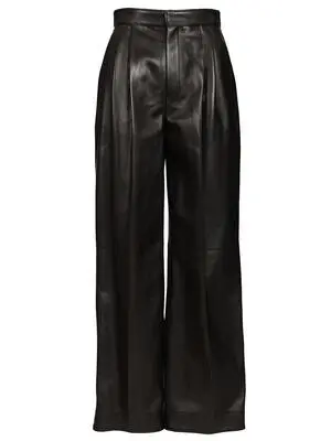 Bottega Veneta Glosse Leather Trousers