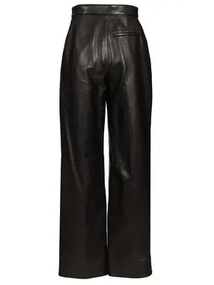Bottega Veneta Glosse Leather Trousers