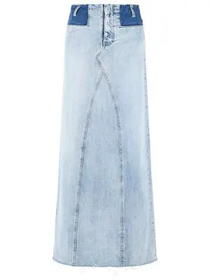 MAISON MARGIELA Light Denim Maxi Skirt - Blue