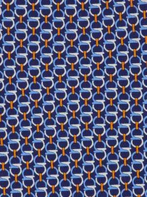 FERRAGAMO Gancini-print Silk Tie