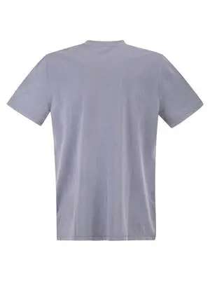 A.p.c. Organic Cotton T-shirt With Logo Print - Blue