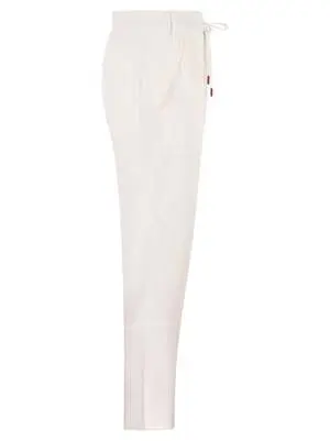 Kiton Tailored Linen Drawstring Trousers