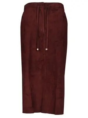 Max Mara 'S Max Mara Women Suede Longuette Skirt Multicolor