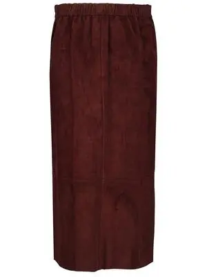 Max Mara Suede Longuette Skirt - Multicolor