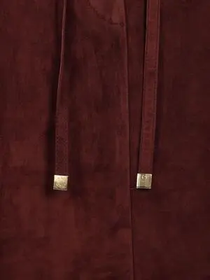 Max Mara Suede Longuette Skirt - Multicolor
