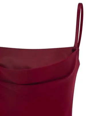 Max Mara Mxepantone Long Dress With Draped Neckline