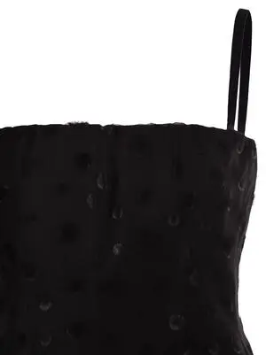 Sportmax Flocked Silk Bustier Mini Dress