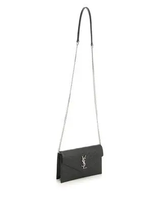 Saint Laurent Envelope Clutch Bag - Black