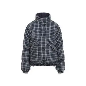 Miu Miu Reversible Checked Down Jacket - Blue
