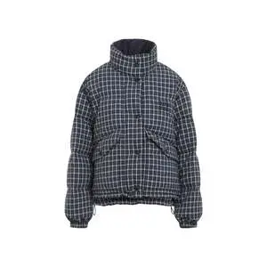 Miu Miu Reversible Checked Down Jacket - Blue