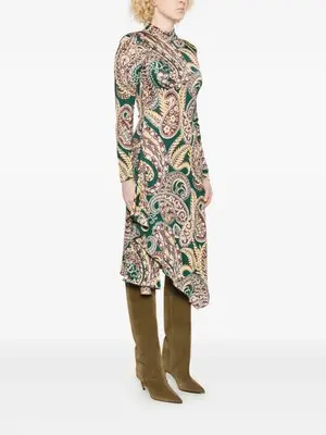 Etro Paisley Print Midi Dress